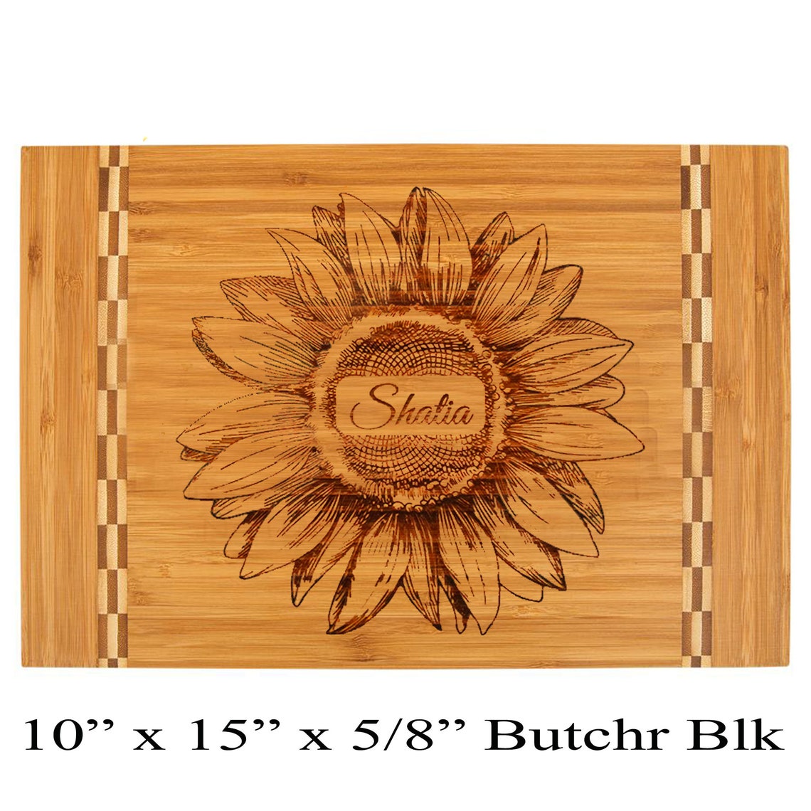 Sunflower Kitchen Decor Personalized Bamboo Cutting Board - Etsy