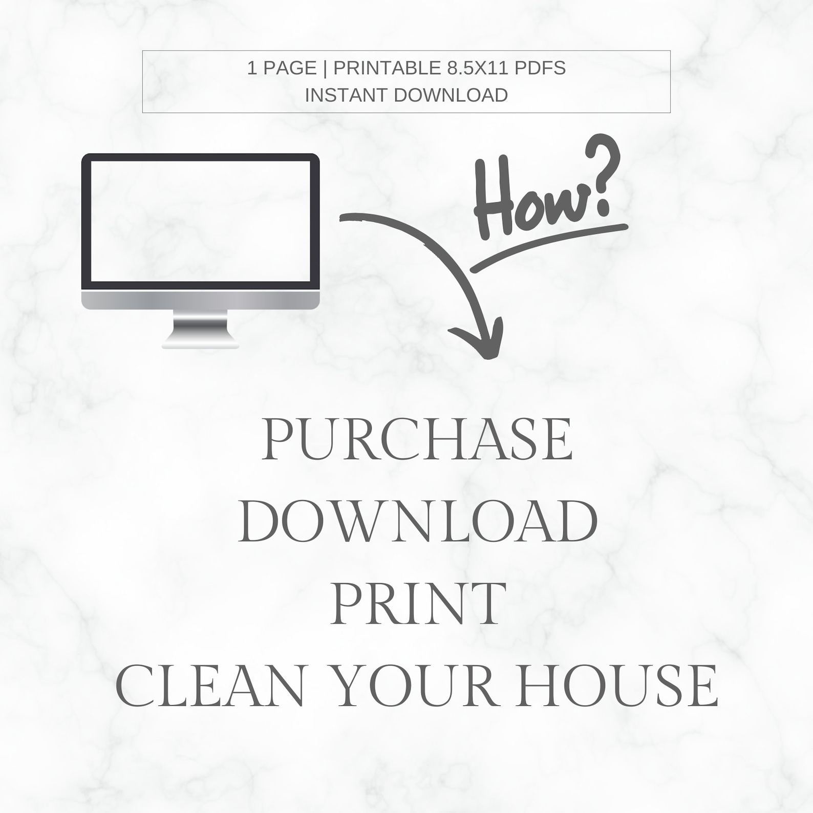 DIGITAL PRODUCT | Digital Cleaning Checklist | Household Cleaning ...