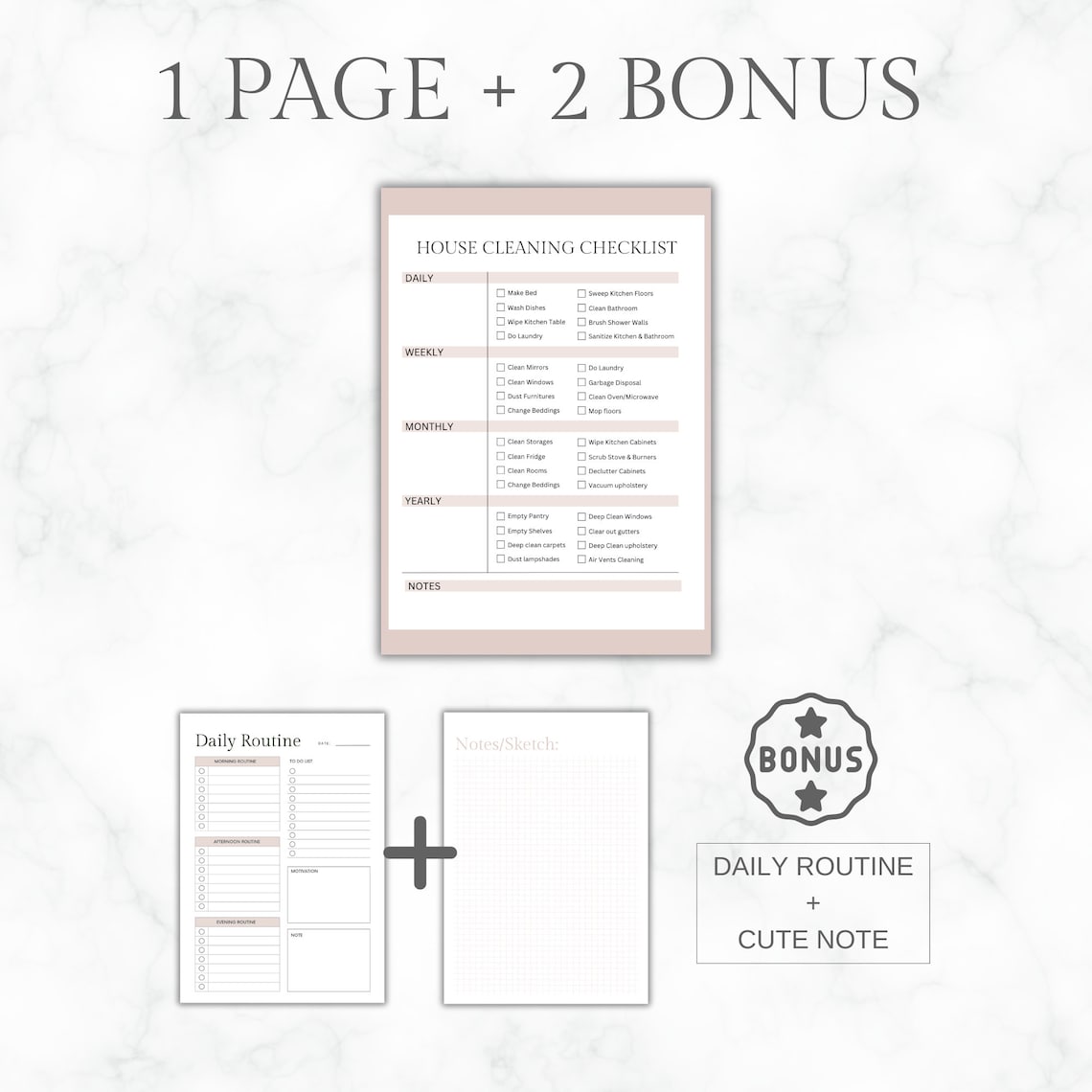 DIGITAL PRODUCT | Digital Cleaning Checklist | Household Cleaning ...