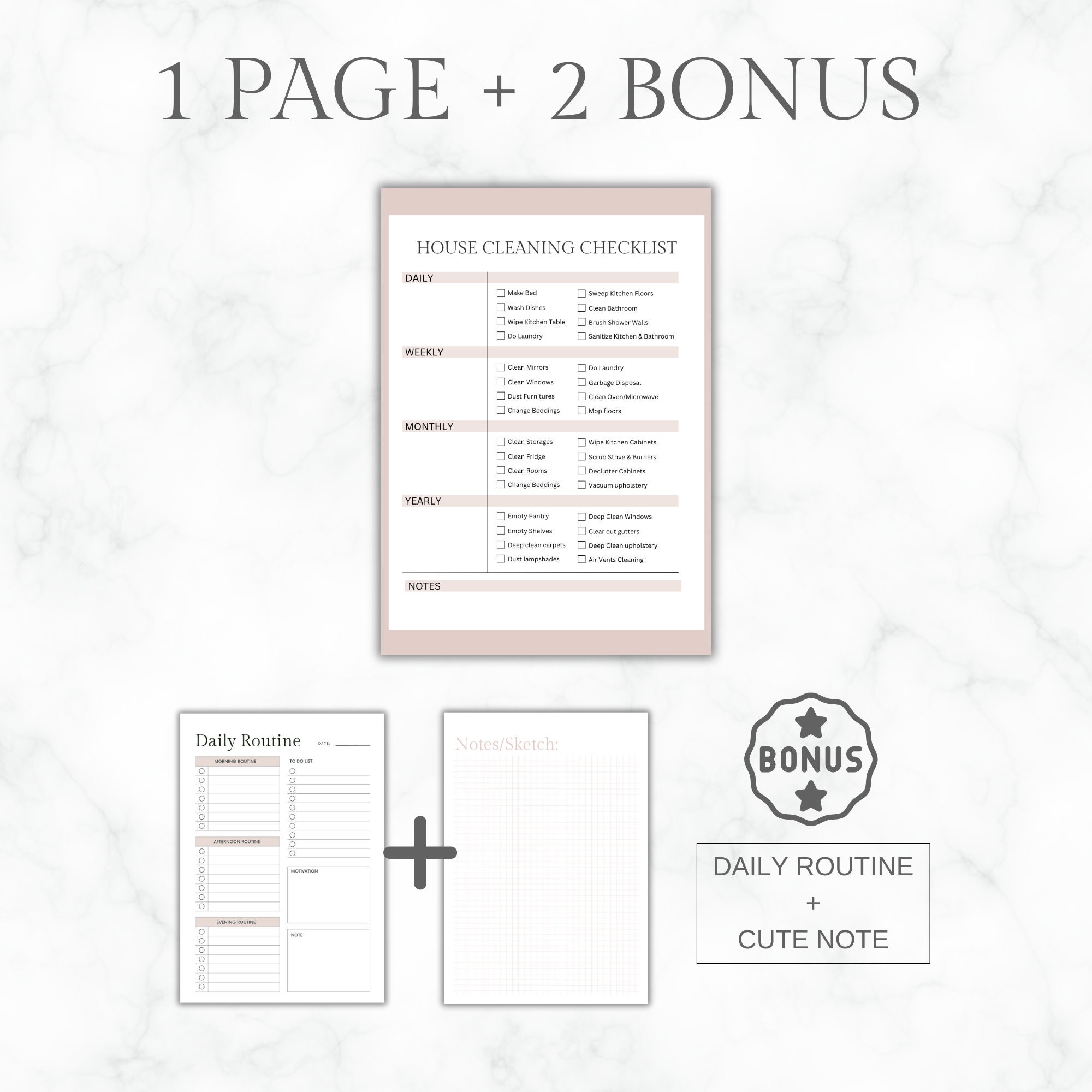 DIGITAL PRODUCT | Digital Cleaning Checklist | Household Cleaning ...