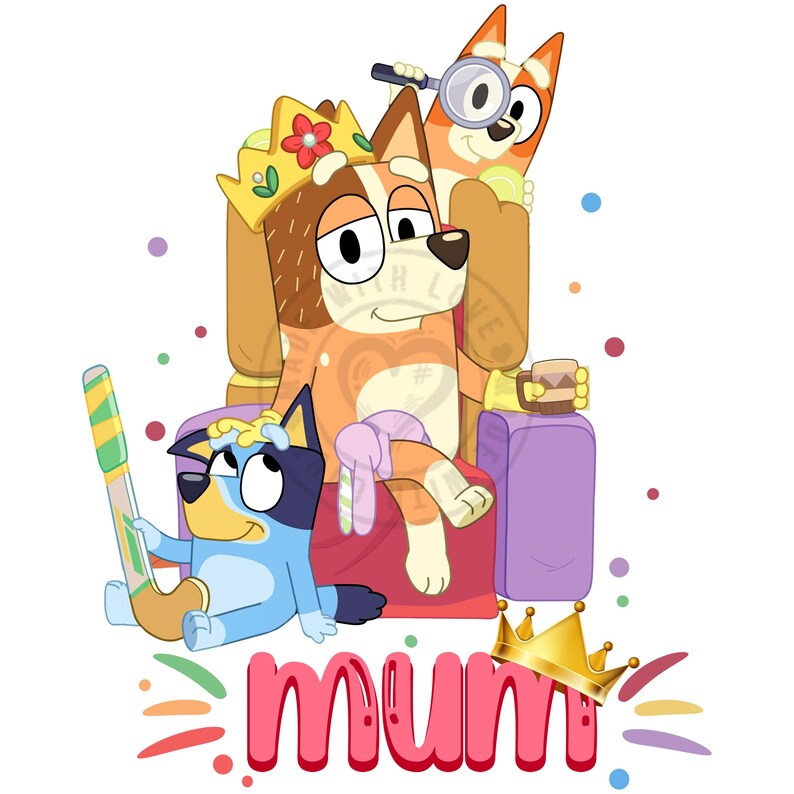 Bluey PNG.SVG Bundle + BONUS Font! Bluey Dog Bingo Clipart Bundle Set ...