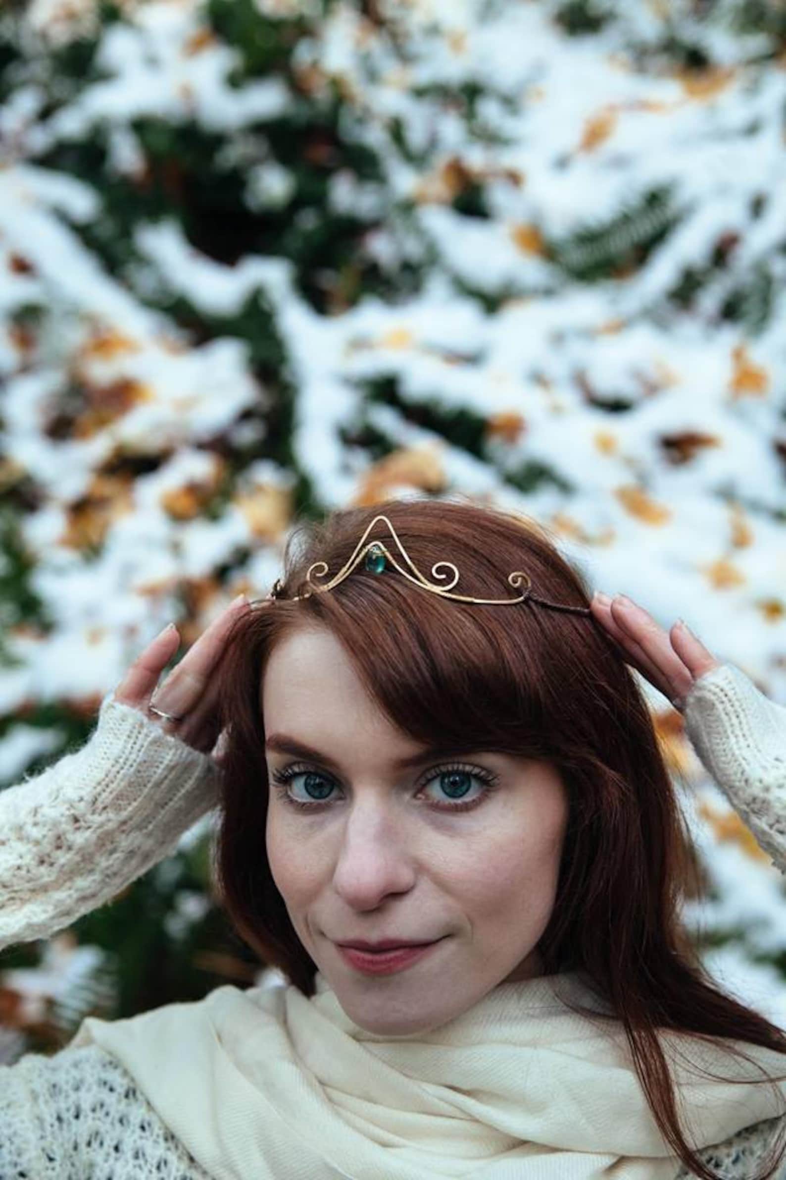 Elven Tiara Goddess Tiara Gemstone Diadem Magical - Etsy