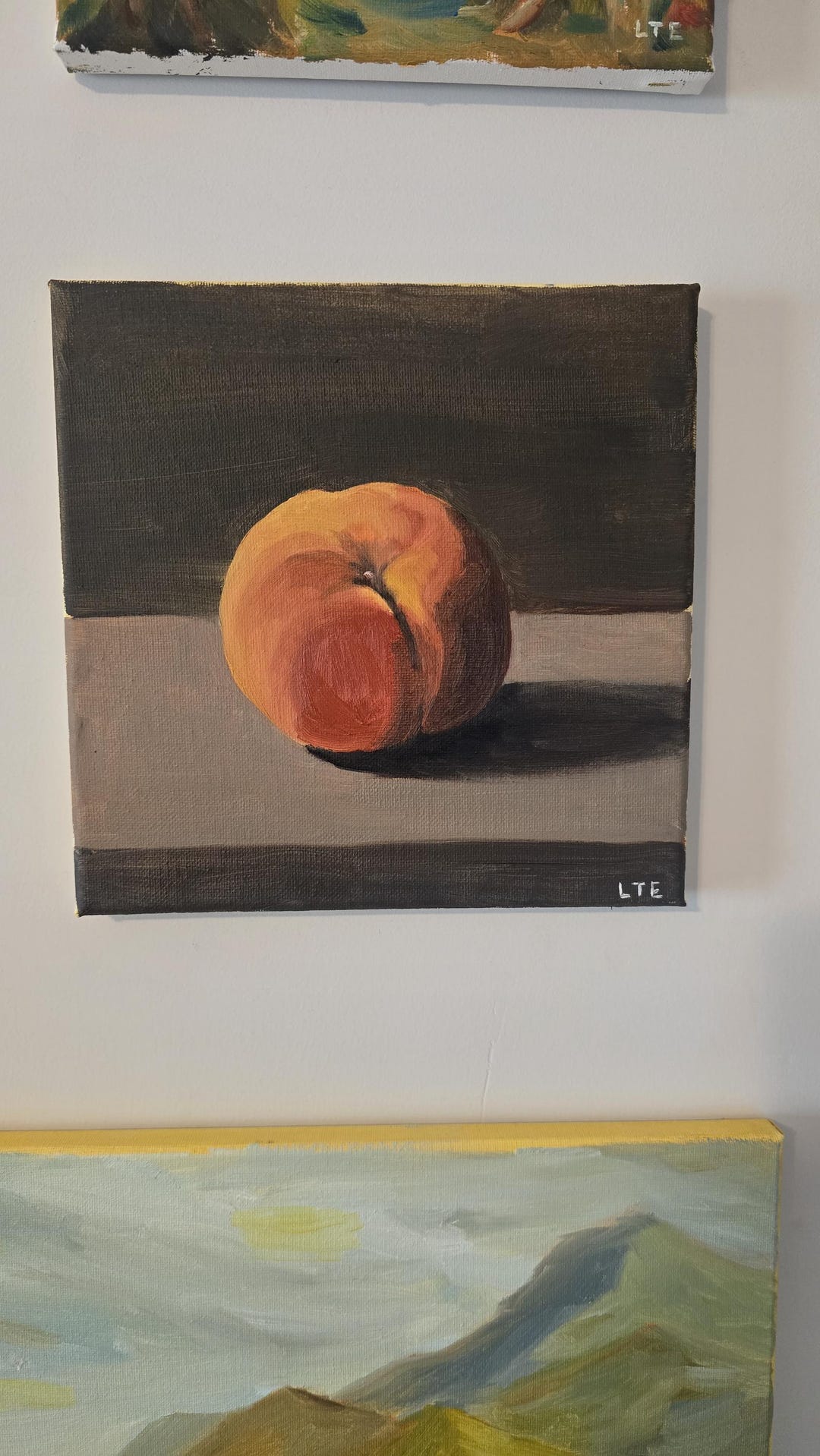 Velvet Peach Oil Painting on Canvas, Still Life Fruit Art - Etsy