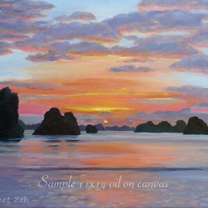 11x14 Custom Oil on Canvas Painting Hand Painted From Photos Vacation ...