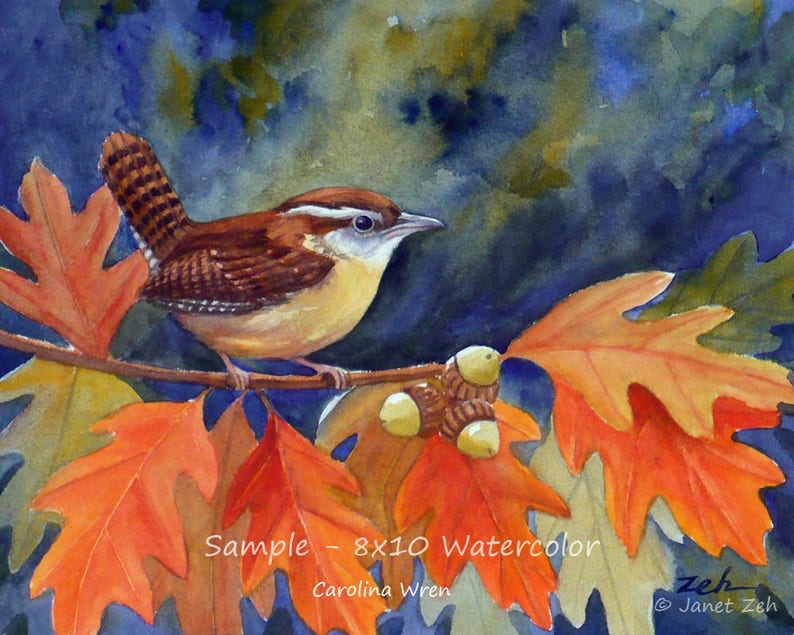 Custom Bird Watercolor Painting Unique Commissioned Wall Art - Etsy