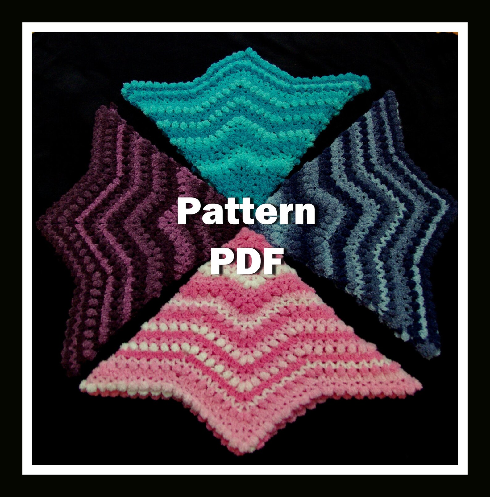 Crochet Pattern Baby Ripple Afghan. Download Pattern PDF. All Weight ...
