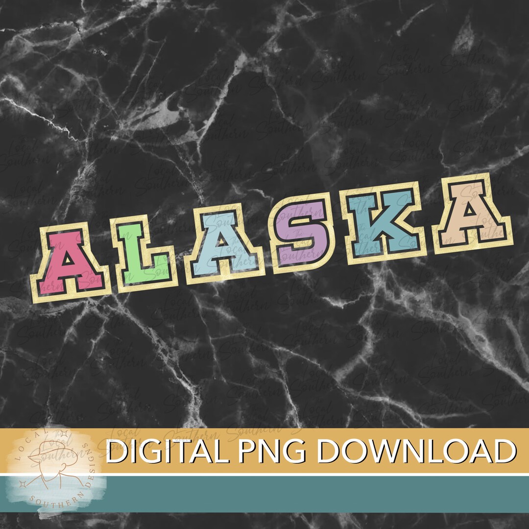 DIGITAL Varsity Letters Alaska Cotton Candy Pastel Colors With Glitter ...
