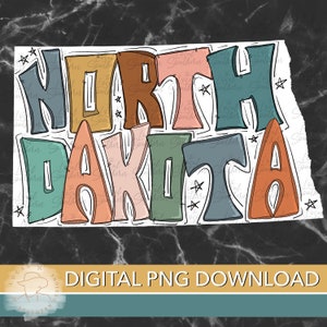 DIGITAL State of Minnesota Colorful Counties Hand Lettering / Color and ...