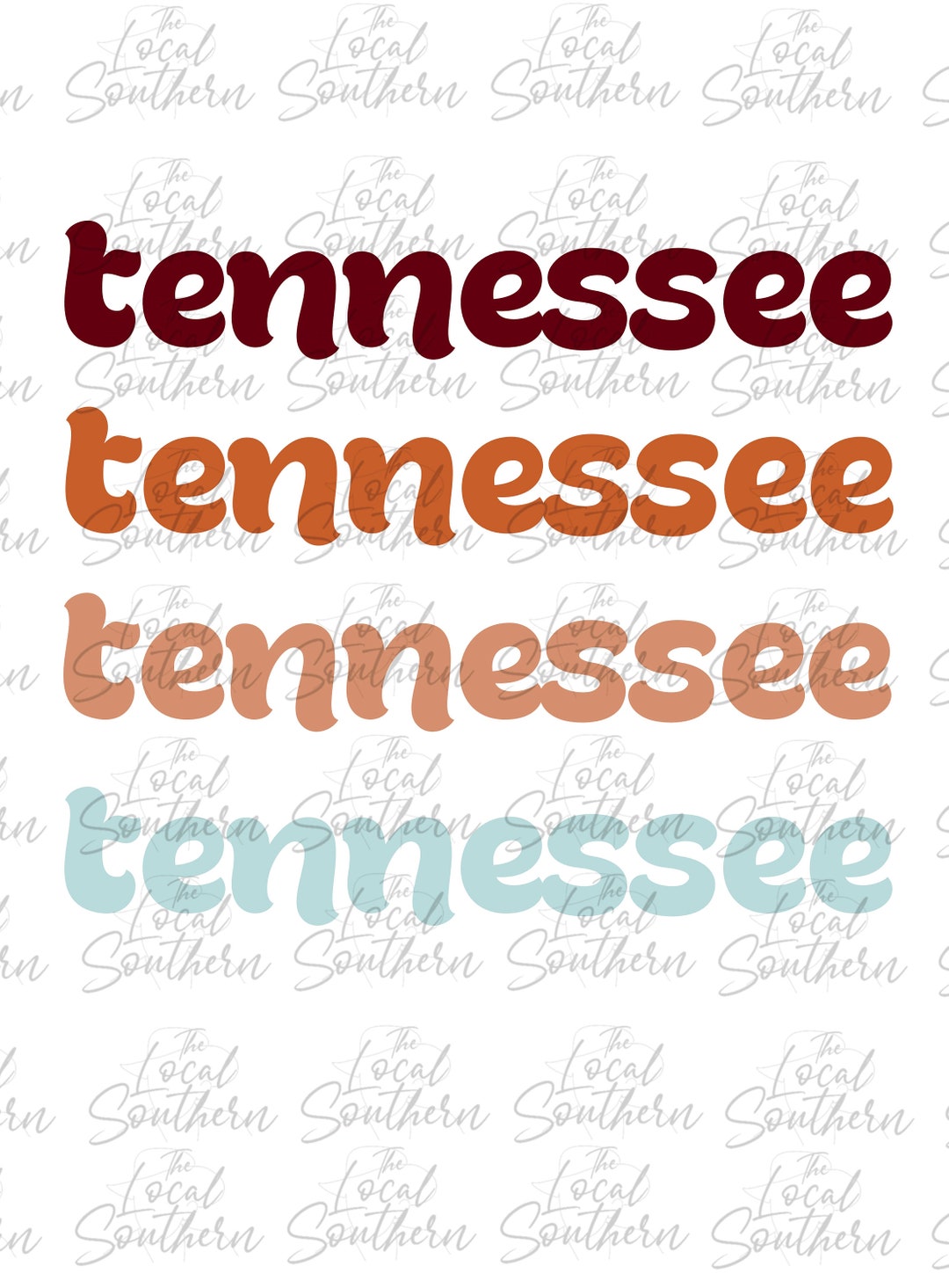 DIGITAL Retro Tennessee Fall Colors PNG File - Etsy