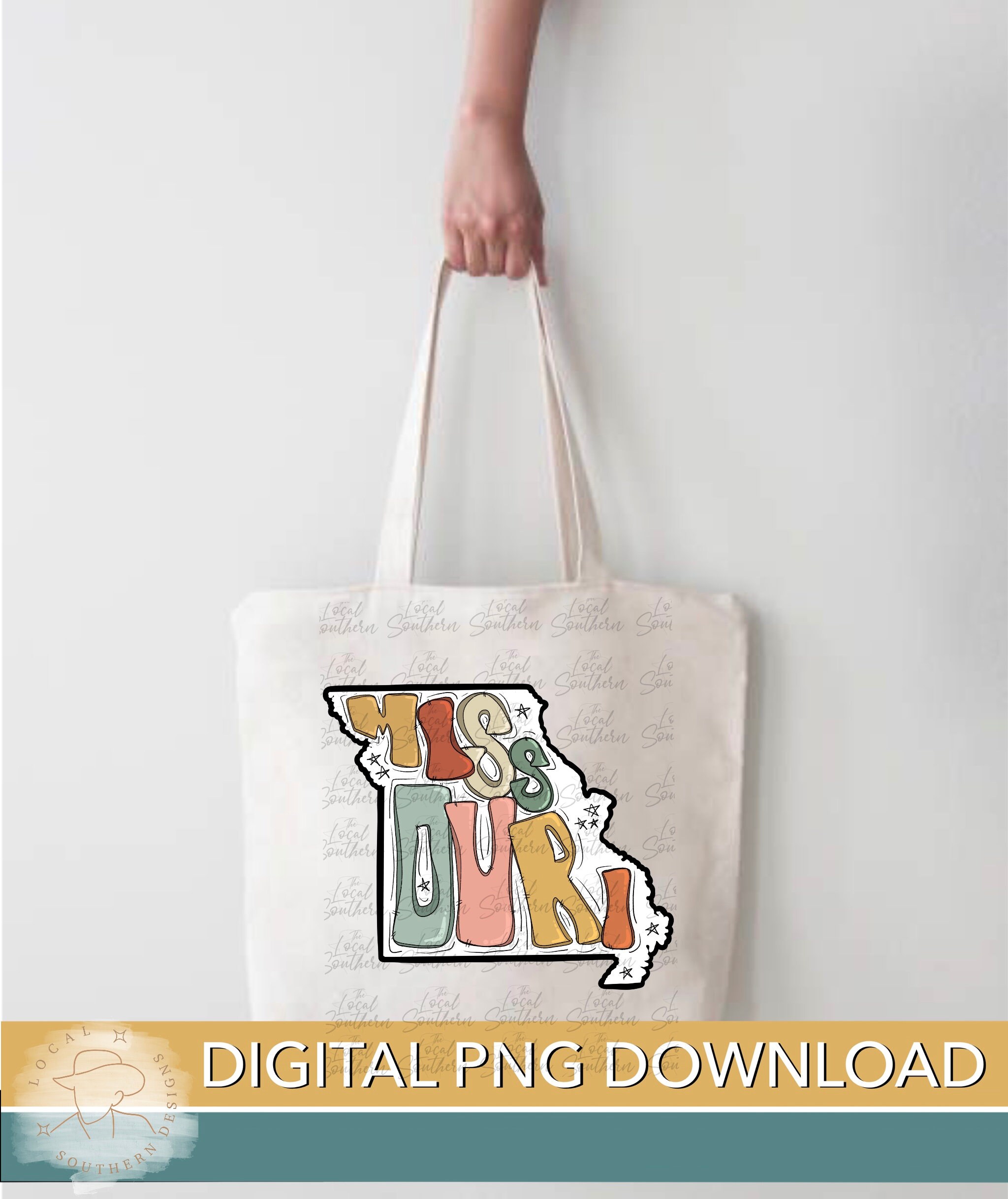 DIGITAL Hand Drawn Lettering Retro State of Missouri PNG FILE - Etsy