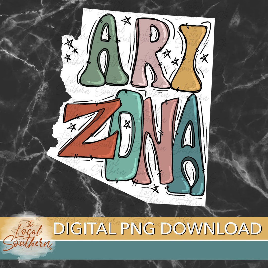 DIGITAL Hand Drawn Lettering Retro State of Arkansas PNG FILE - Etsy