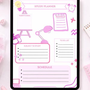 Printable Study Planner, Student Schedule, Daily Study Tracker PDF ...