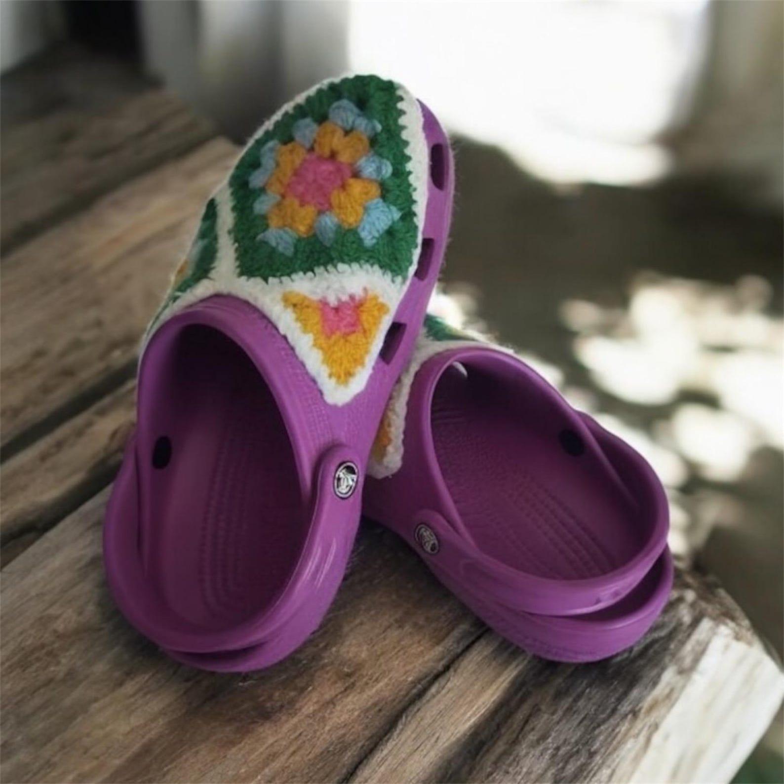 Granny Square Crocs-women's - Etsy