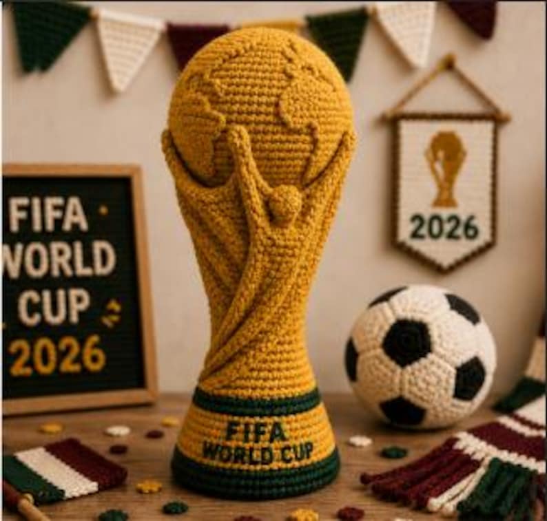 Crochet World Cup Trophy Pattern PDF, Soccer Trophy Amigurumi Pattern ...