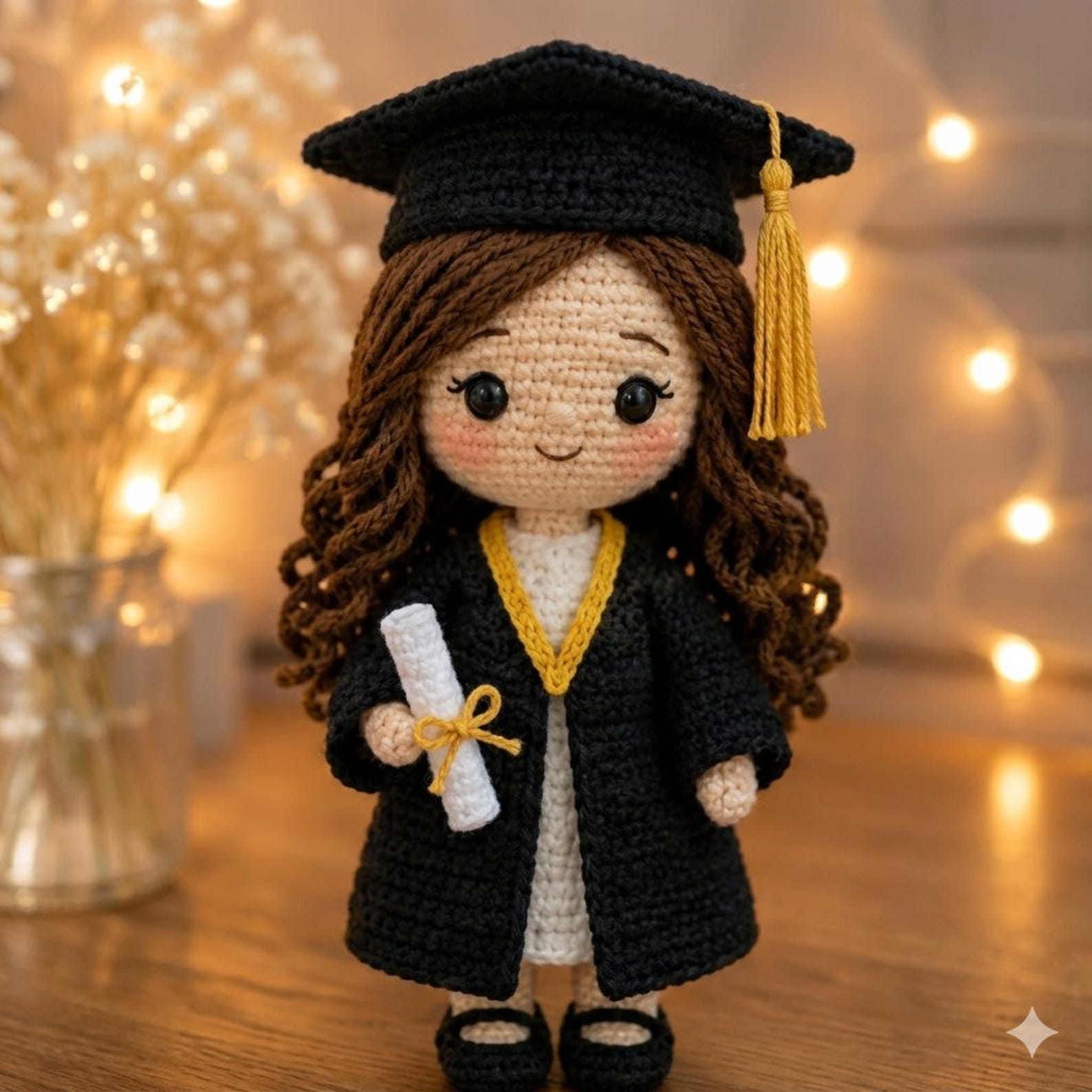 Crochet Graduate Doll Pattern PDF, Amigurumi Graduation Doll with Cap ...