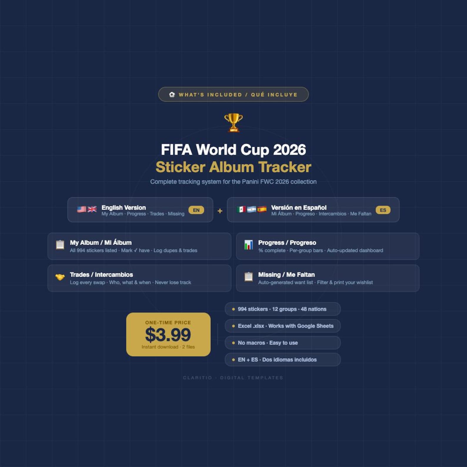 FIFA World Cup 2026 Sticker Tracker | Panini Album Progress Log ...