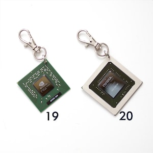 Chipset Keychain, Recycled Computer Keychain, Nvidia Graphic Processor ...