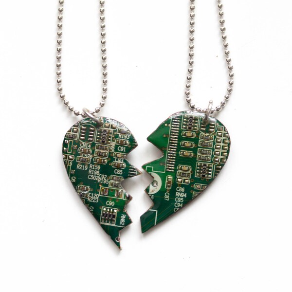 Half Heart Necklace - Etsy