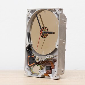 Desk Clock Made of a Recycled Computer Hard Drive - HDD Clock - Father ...