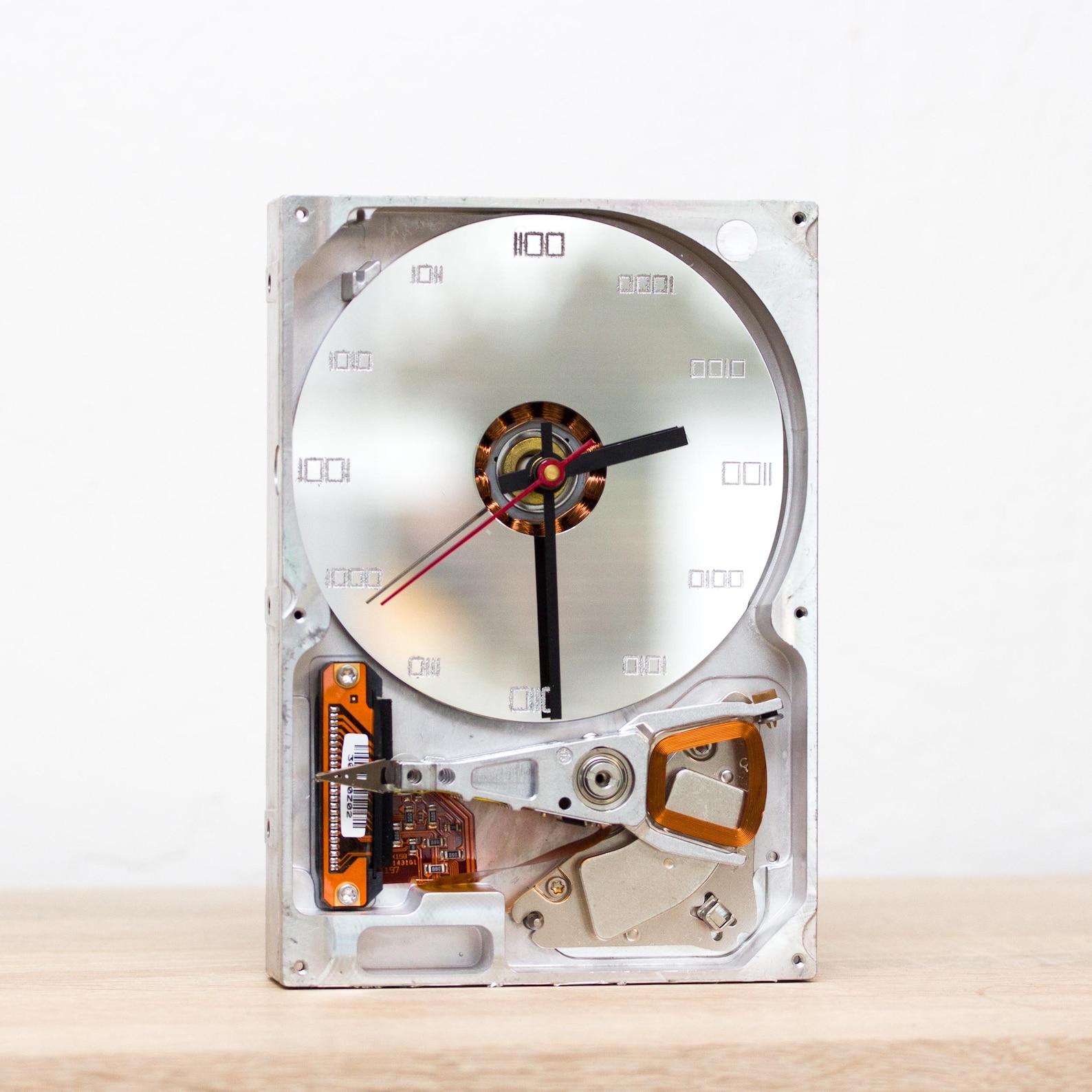 Desk Clock - Recycled Computer Hard Drive Clock, HDD Clock, Gift for ...