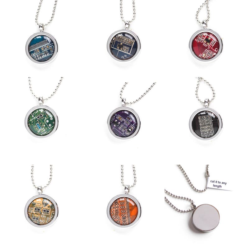 Computer Geek Necklace, REAL Circuit Board Necklace, Gift for Computer ...