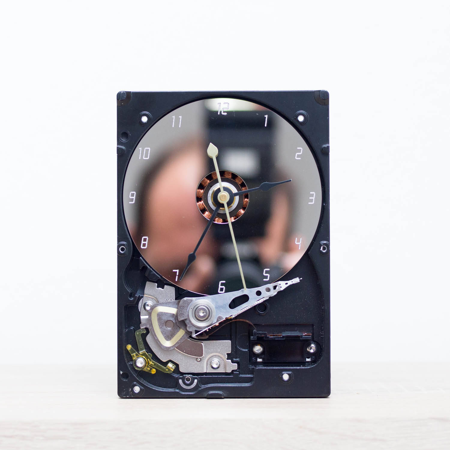 Desk clock recycled Computer hard drive clock HDD clock | Etsy