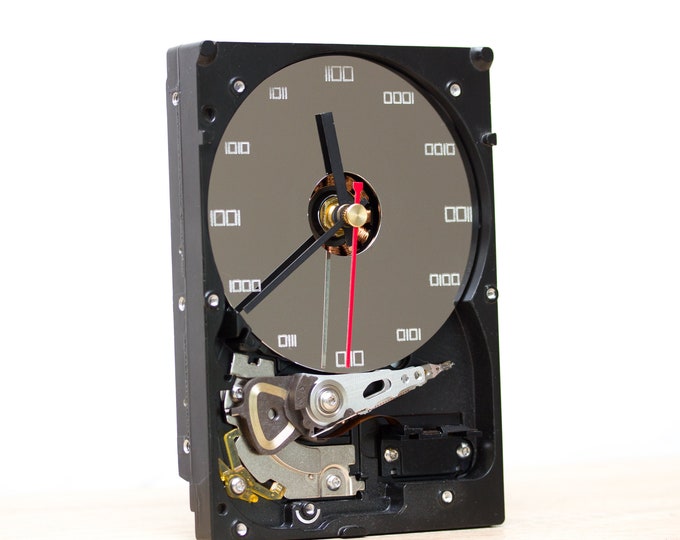 Desk Clock Recycled Computer Hard Drive Clock HDD Clock | Etsy