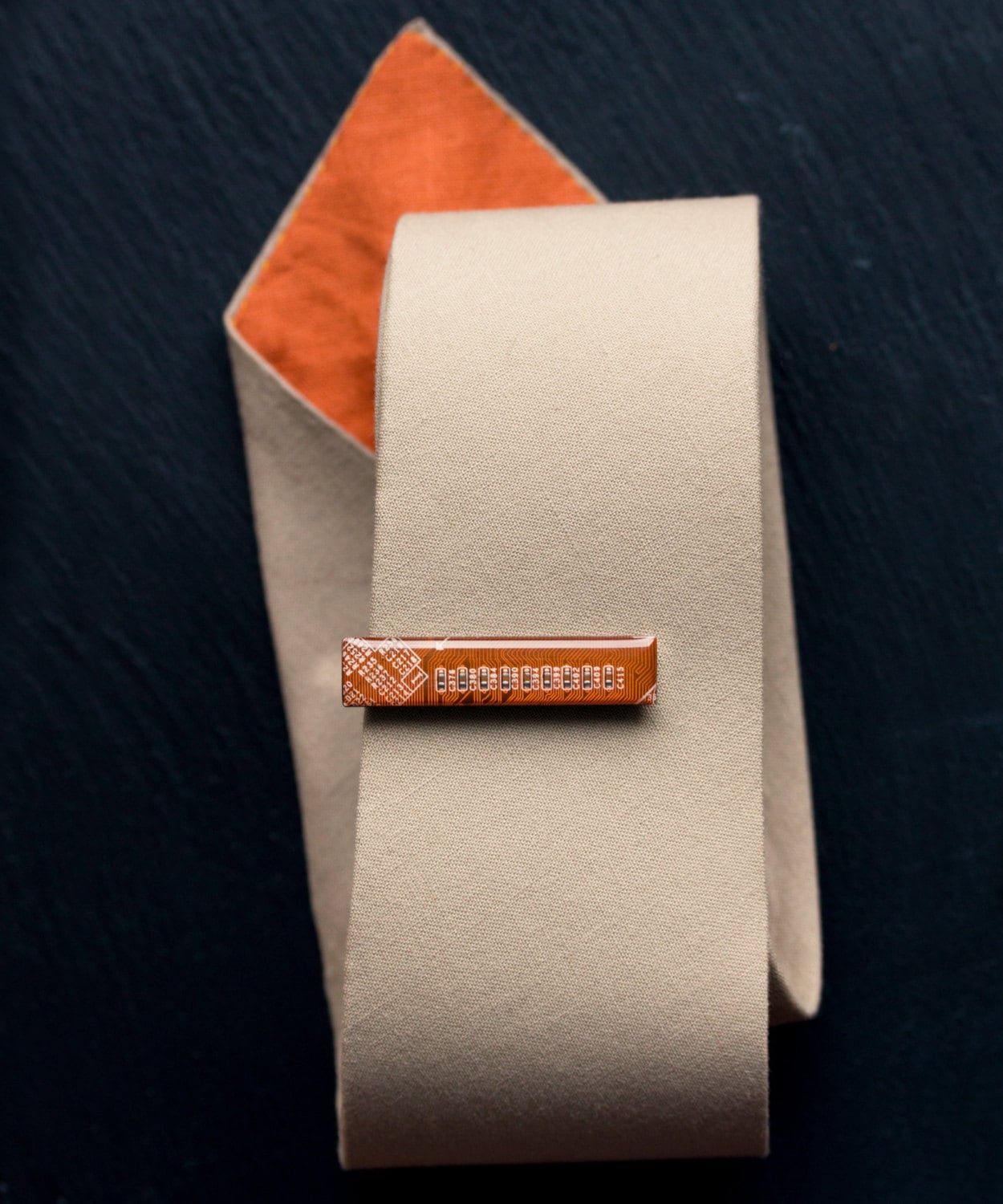 Short Tie Bar for a Skinny Tie - Circuit Board Tie Clip, Techie ...