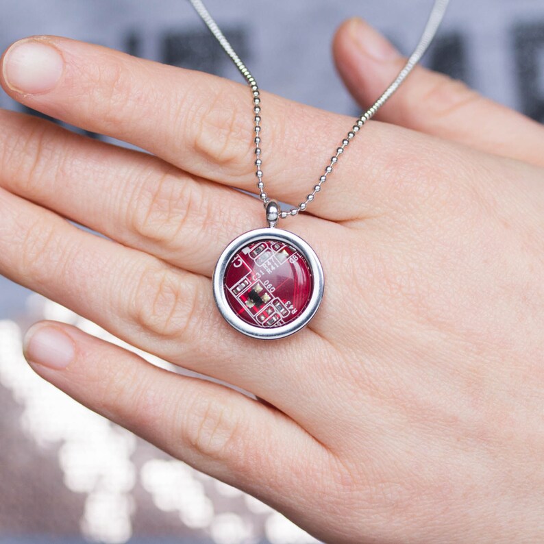 Computer Geek Necklace, REAL Circuit Board Necklace, Gift for Computer ...