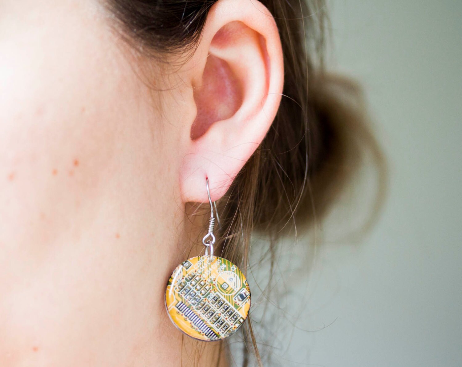 Circuit Board Earrings Geeky Earrings Recycled Computer - Etsy