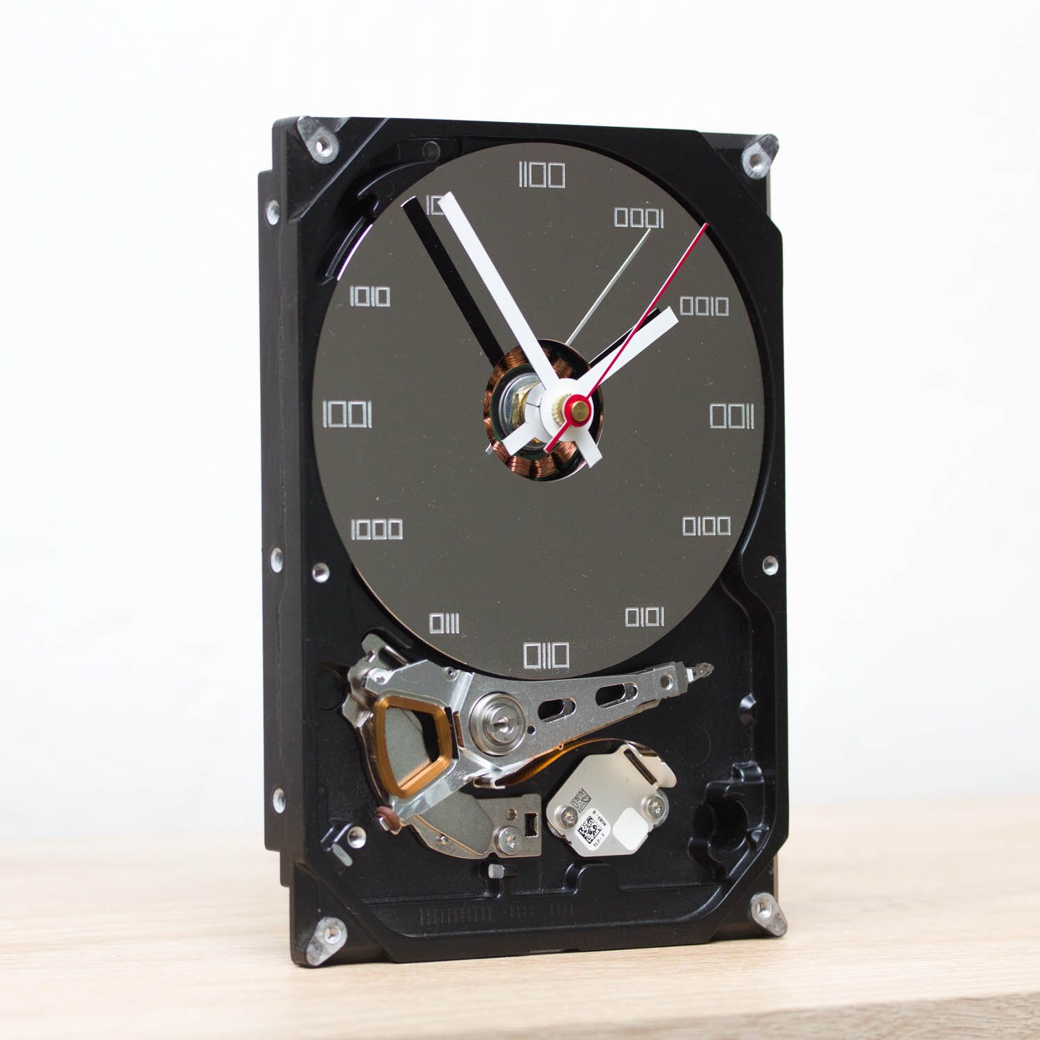 Desk clock recycled Computer hard drive clock HDD clock | Etsy