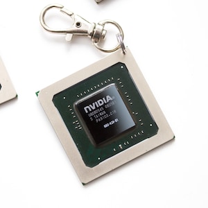 Chipset Keychain, Recycled Computer Keychain, Nvidia Graphic Processor ...