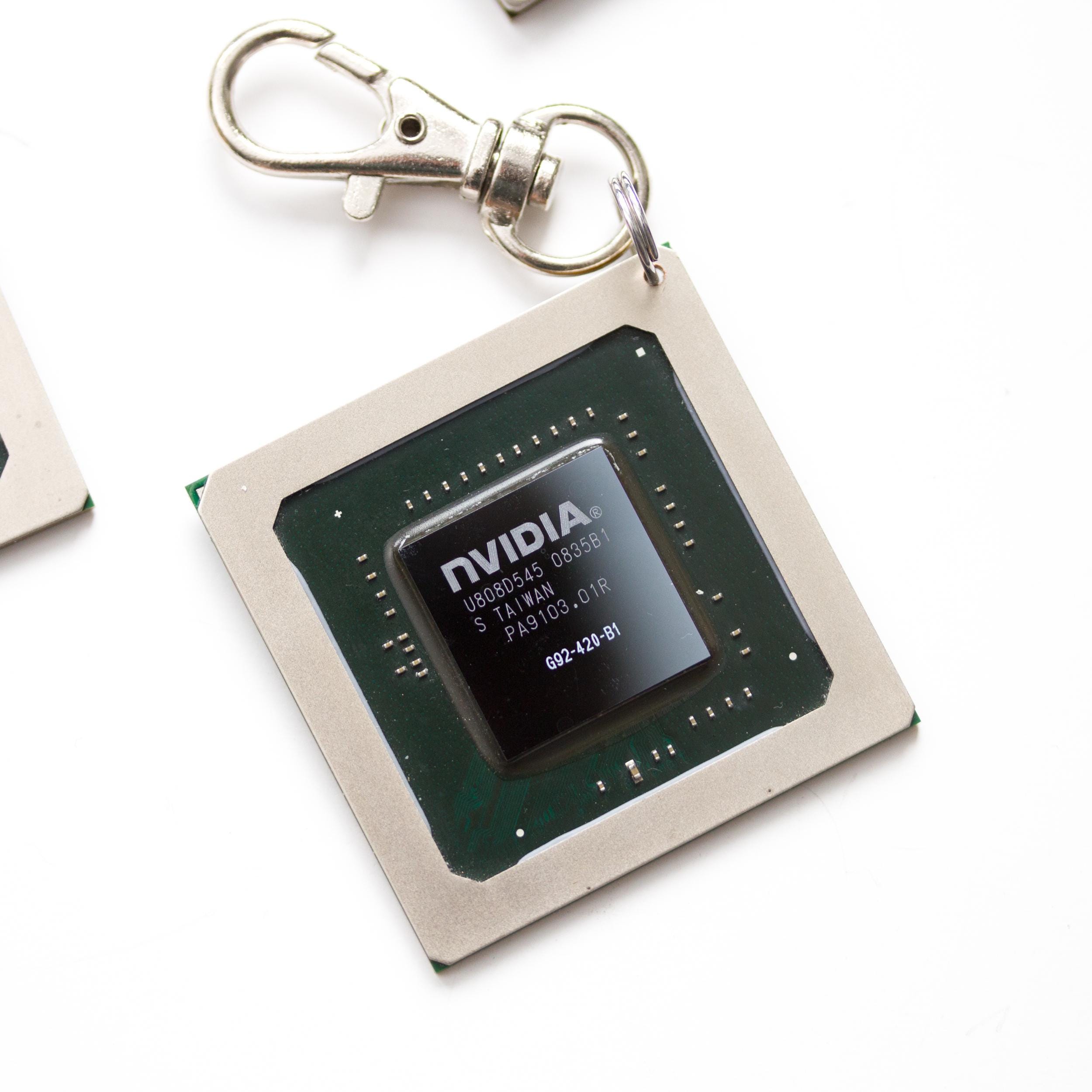 Chipset Keychain, Recycled Computer Keychain, Nvidia Graphic Processor ...