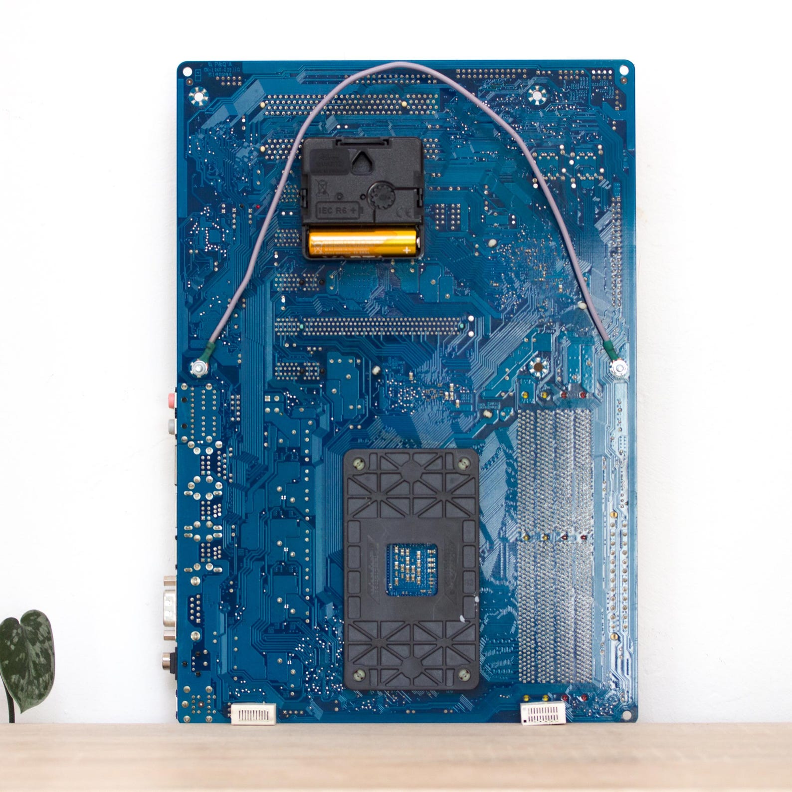 Blue Wall Clock, Recycled Computer Circuit Board Clock - Etsy