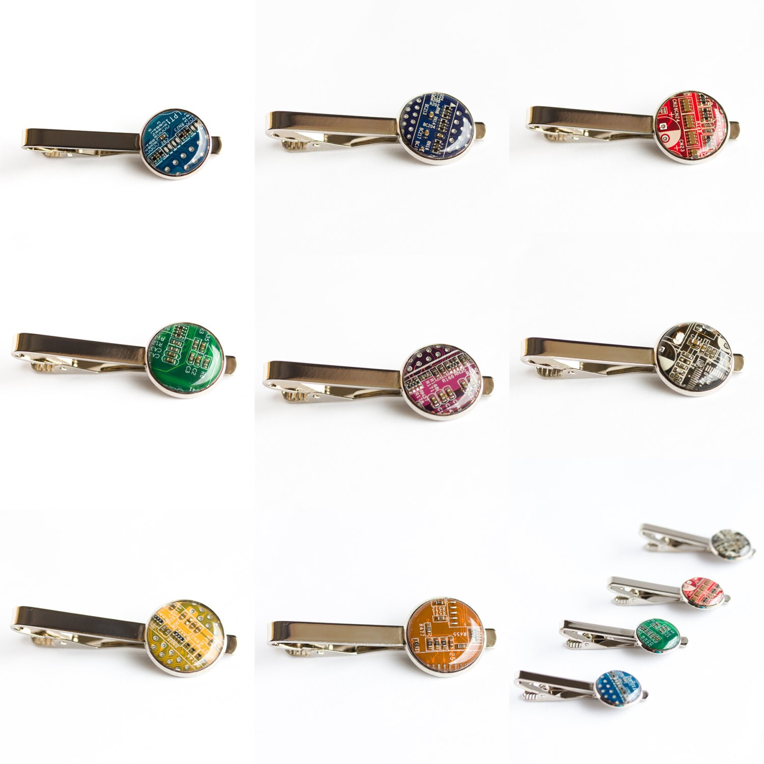 Tie Clip, Circuit Board Tie Clip, Tie Bar, Recycled Computer, Geek Gift ...