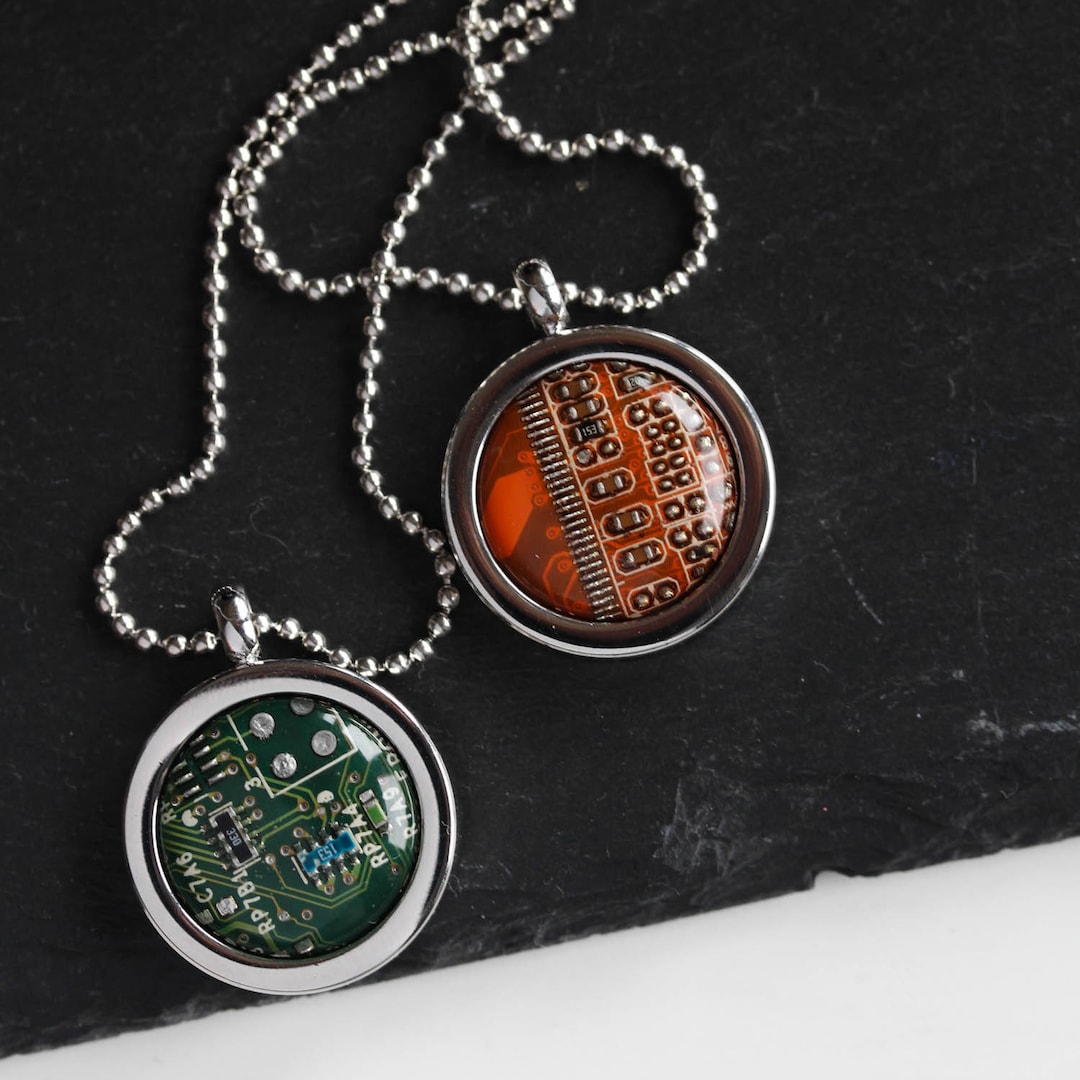 Computer Geek Necklace, REAL Circuit Board Necklace, Gift for Computer ...