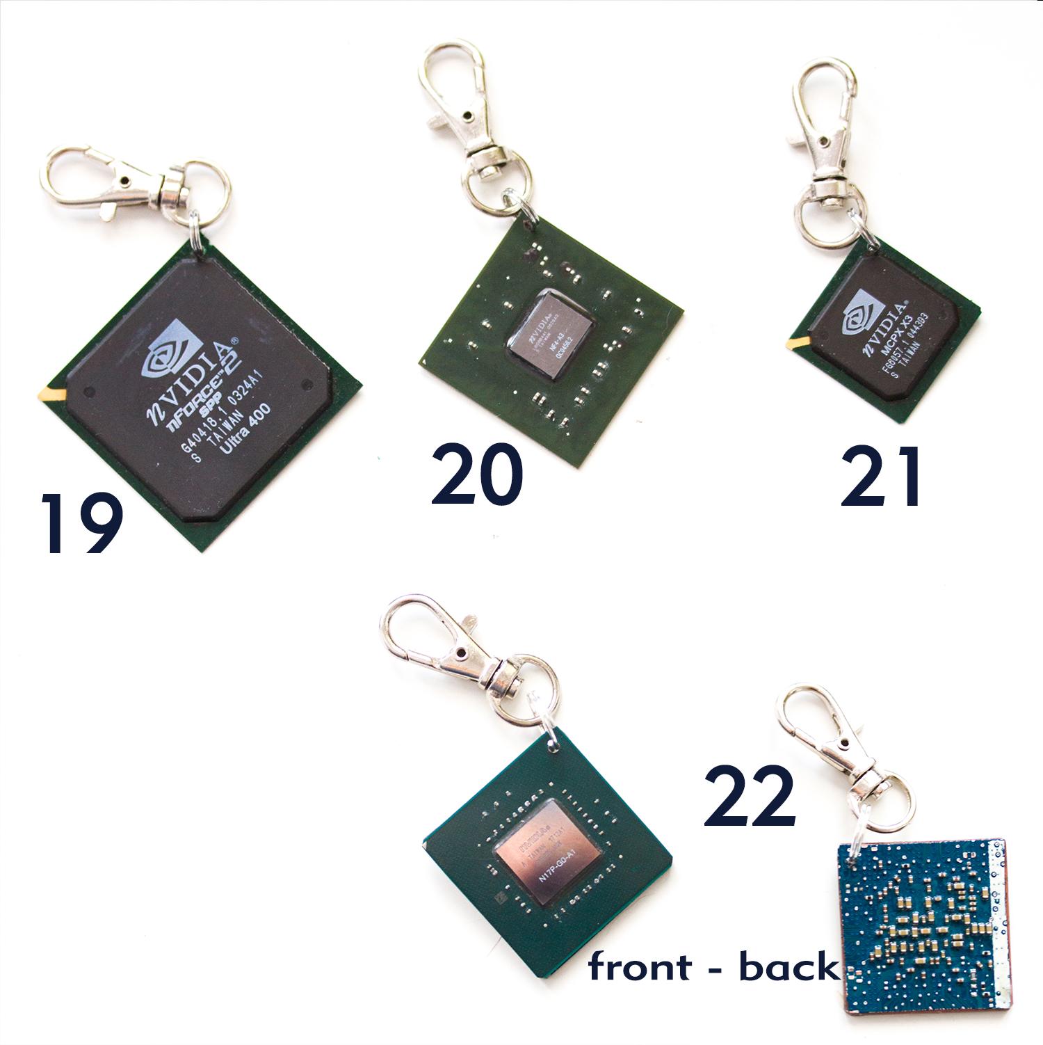 Chipset Keychain, Recycled Computer Keychain, Nvidia Graphic Processor ...