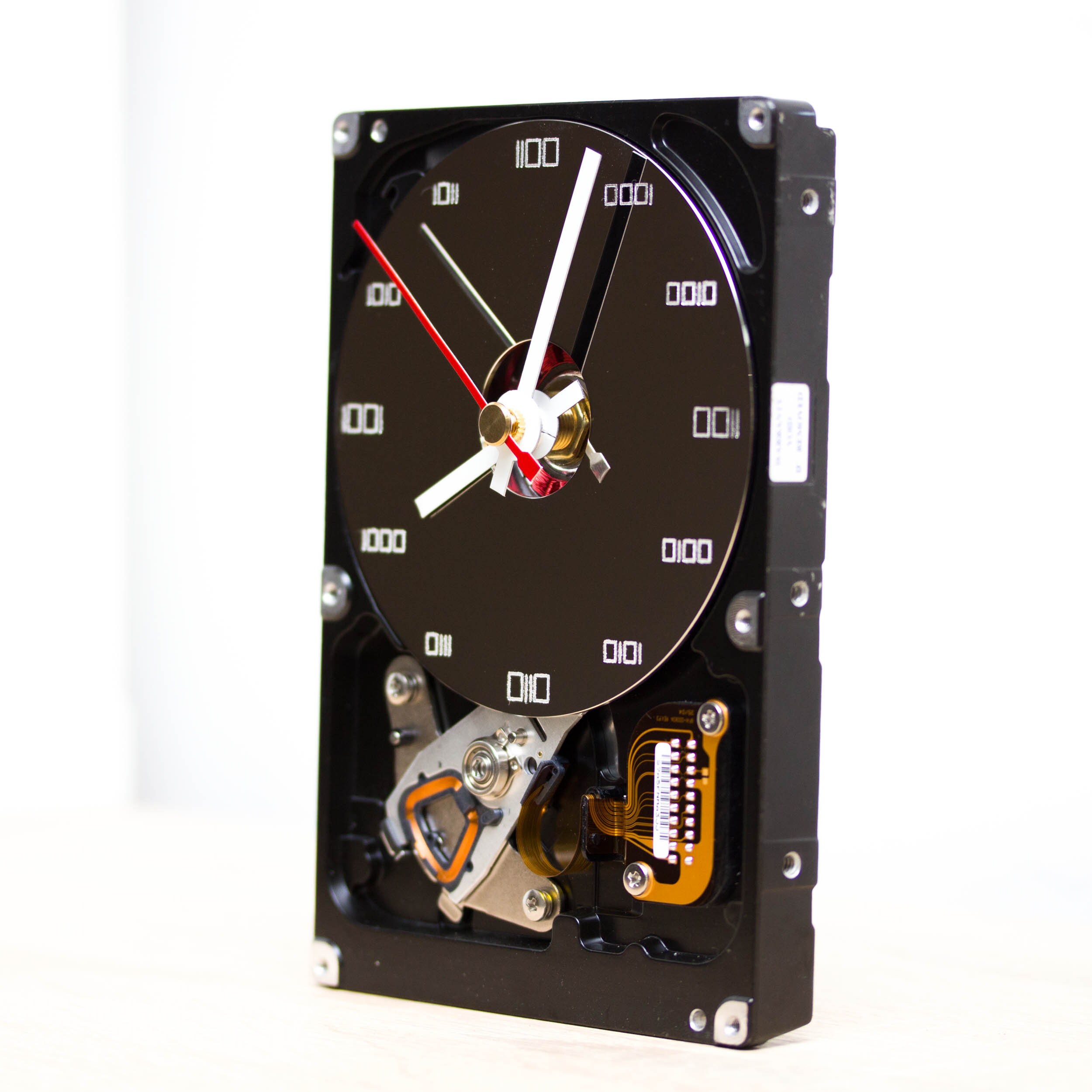 Desk clock made with recycled Computer hard drive clock HDD | Etsy
