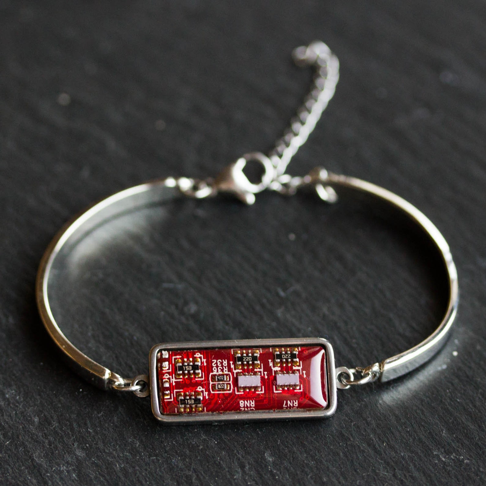 Recycled Circuit Board Bracelet Stainless Steel Unique | Etsy