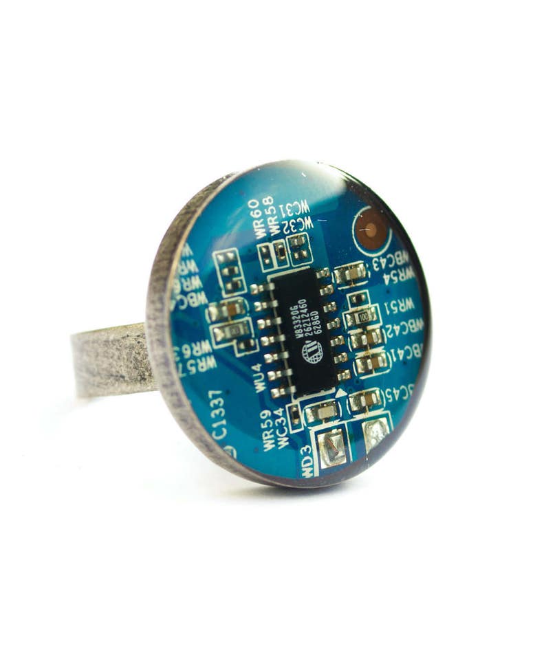 Big Round Ring Circuit Board Ring Computer Jewelry - Etsy
