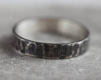 Sterling Silver Smooth Secret Message made to Order Ring - Etsy UK