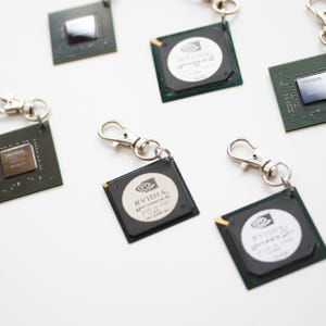 Chipset Keychain, Recycled Computer Keychain, Nvidia Graphic Processor ...