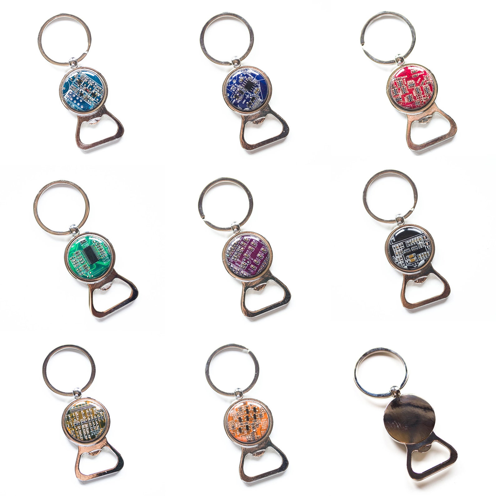 Bottle Opener Keychain With a Circuit Board Groomsmen Gift | Etsy