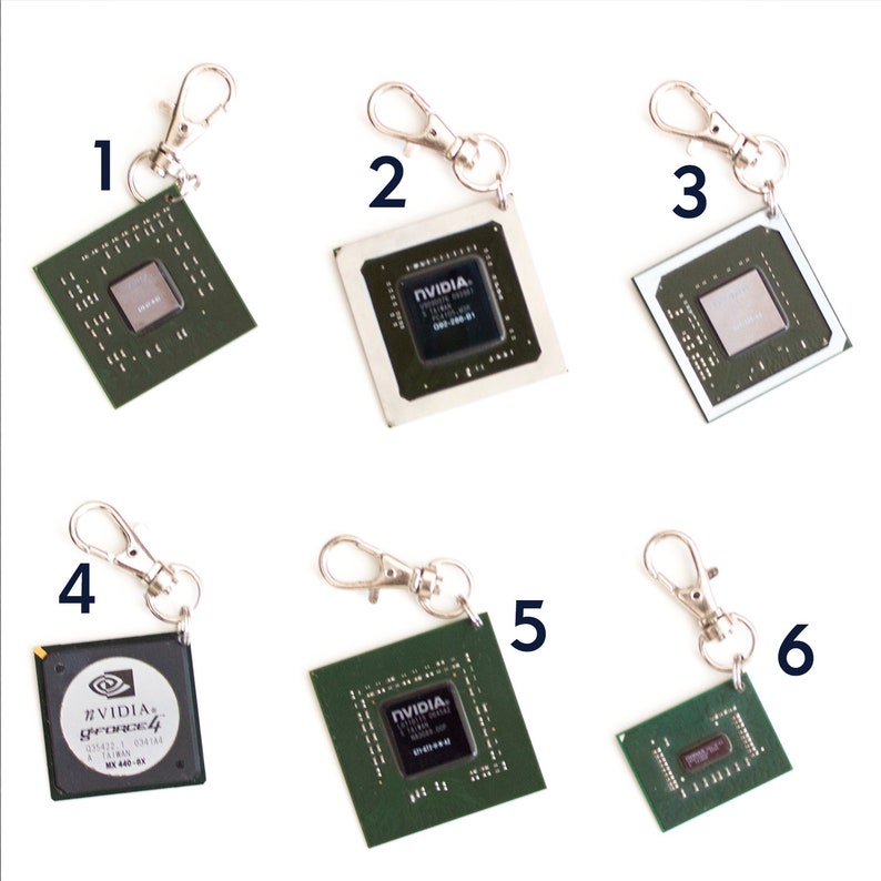 Chipset Keychain Recycled Computer Keychain Nvidia Graphic - Etsy