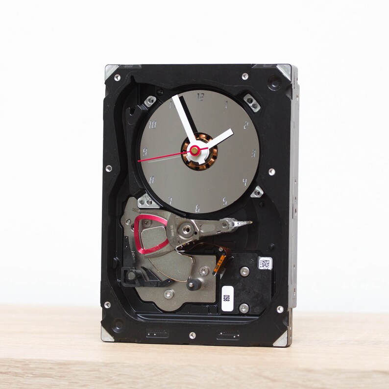 Desk Clock Recycled Computer Hard Drive Clock HDD Clock | Etsy