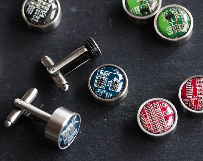 CIRCUIT BOARD Cufflinks / Computer Cuff Links / Motherboard / Gift for ...
