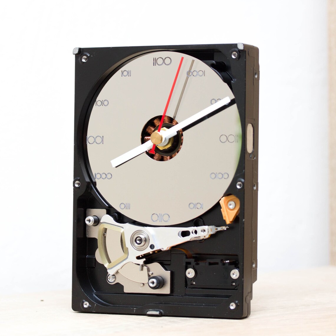 Desk Clock Recycled Computer Hard Drive Clock HDD Clock | Etsy