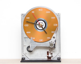 Desk Clock From a Recycled Computer Hard Drive HDD Clock | Etsy