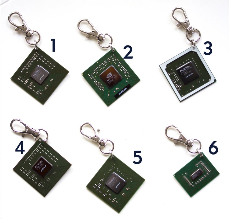 Chipset Keychain Recycled Computer Keychain Nvidia Graphic - Etsy