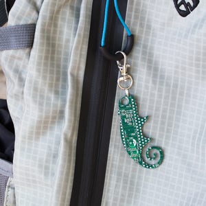 Circuit Board Chameleon Lizard - Brooch, Keychain or Bag Tag - Recycled ...